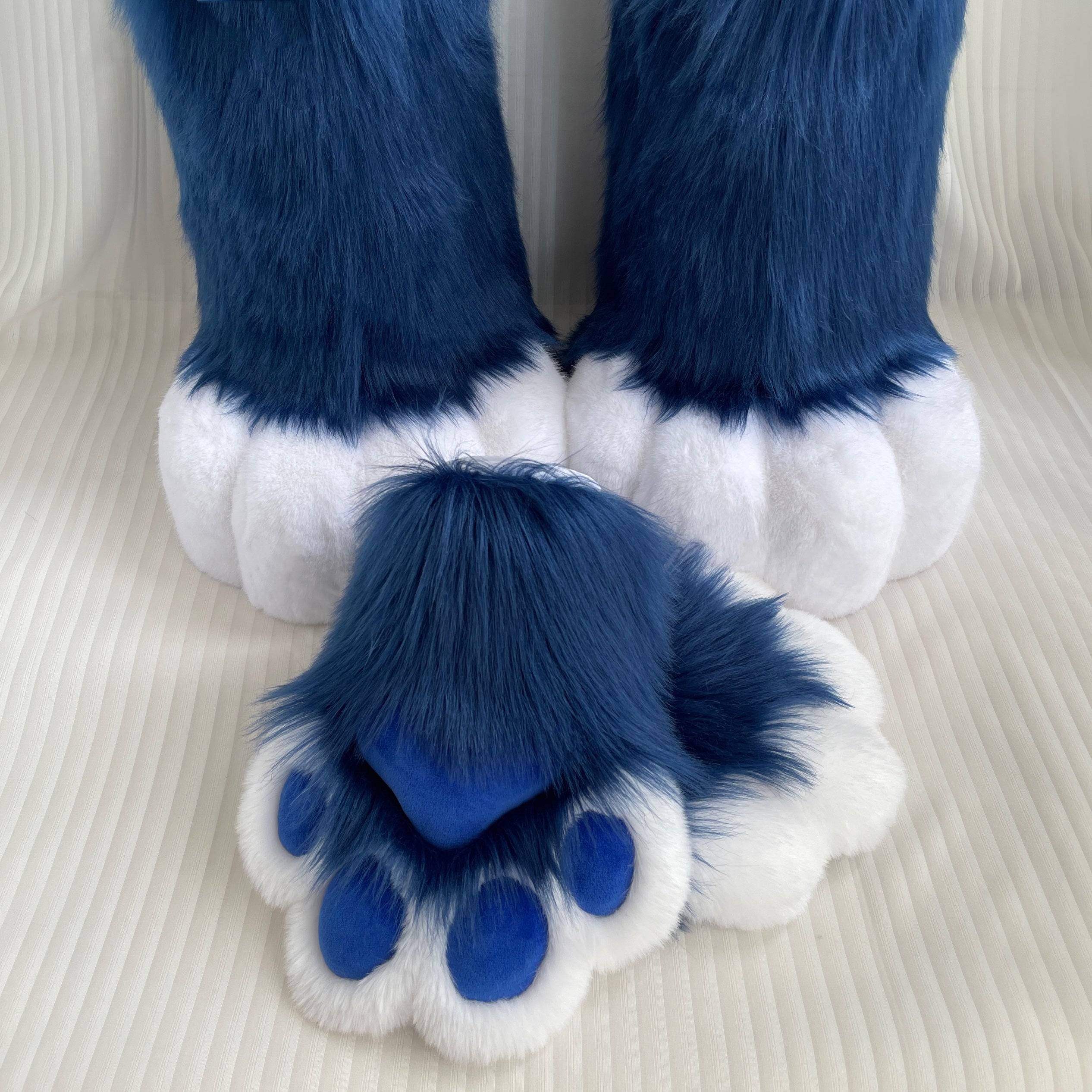 Navy Blue Tail Gloves Kig Furry Costume – Meow Fursuits