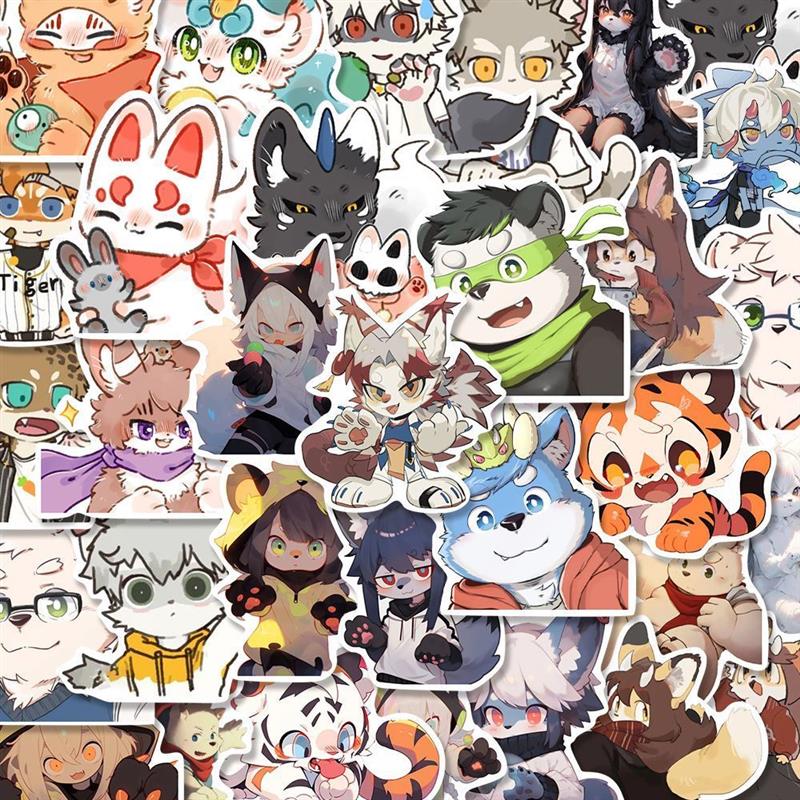 Customizable computer stickers two-dimensional furry – Meow Fursuits