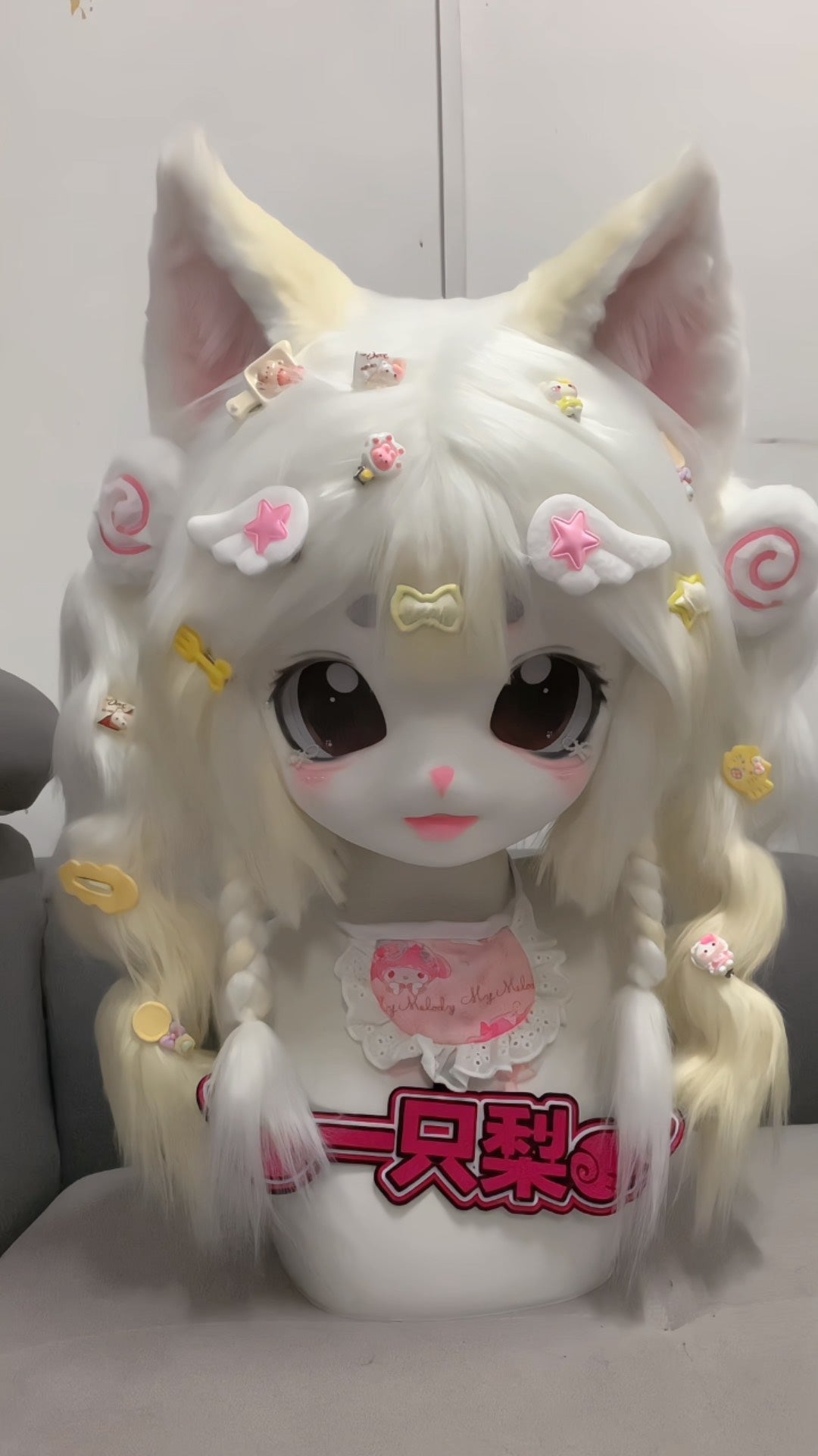 Candy Roll Kitten Kig Head Fursuit – Meow Fursuits