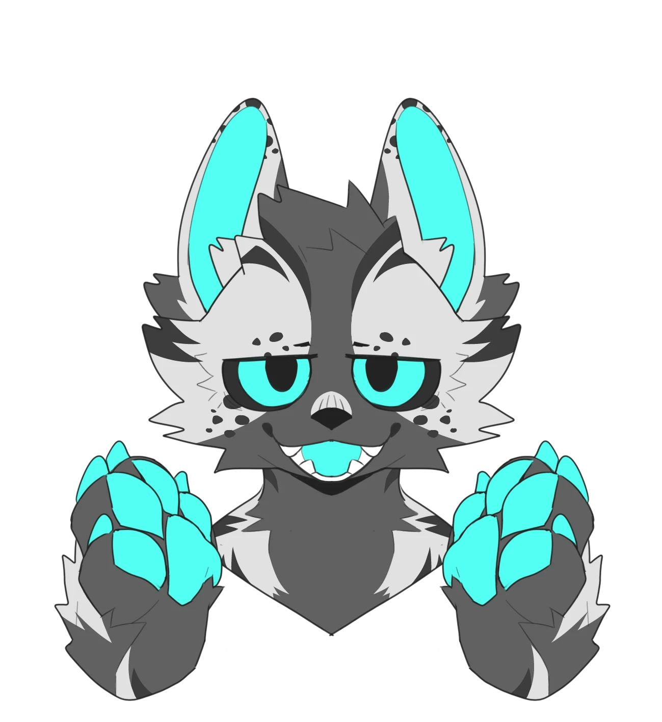 [Pre-sale adoption] - Blue-grey leopard Kemono Fursuit Head – Meow Fursuits