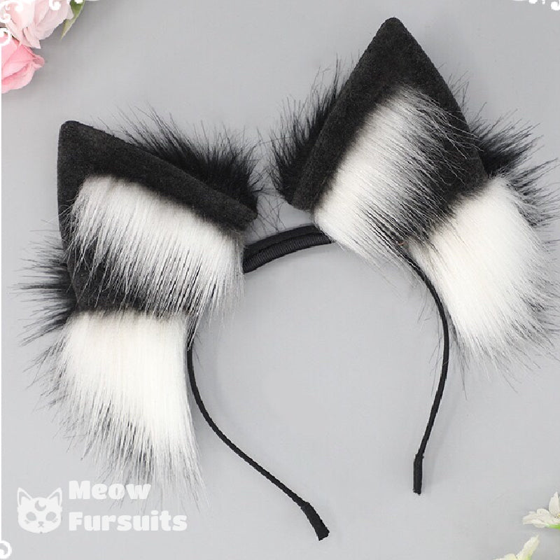 Simulated animal ears electric movable cat ears wolf fox ear headband ...