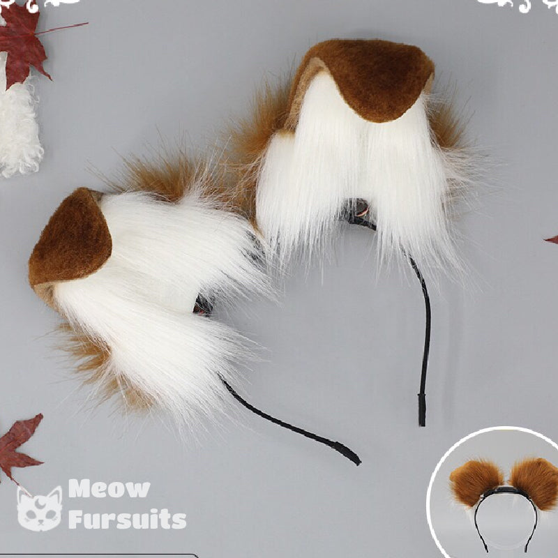 Simulated animal ears electric movable cat ears wolf fox ear headband ...