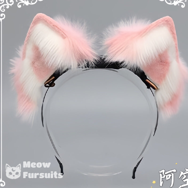 Simulated animal ears electric movable cat ears wolf fox ear headband ...