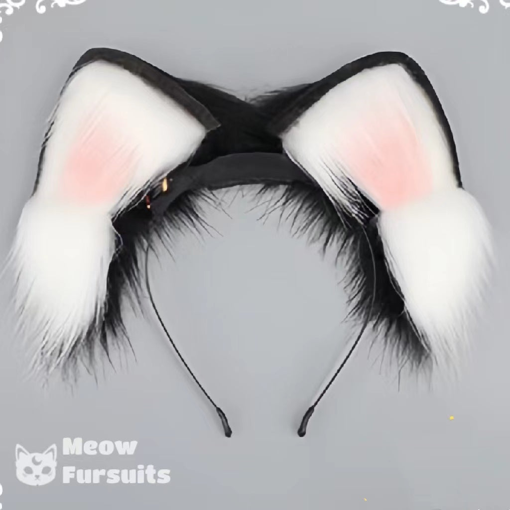 Simulated animal ears electric movable cat ears wolf fox ear headband ...