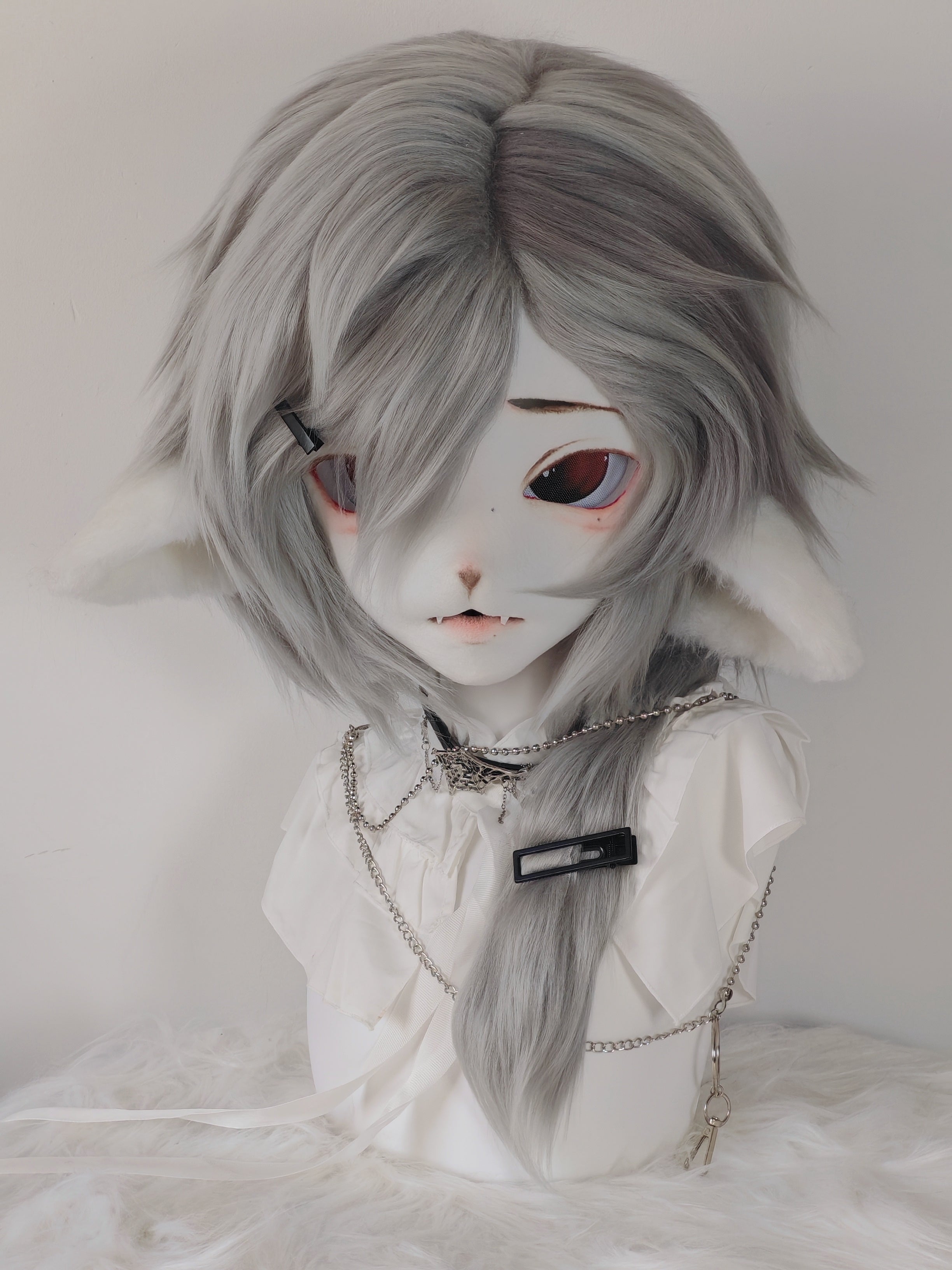 Grey Lamb Kig Head Fursuit – Meow Fursuits