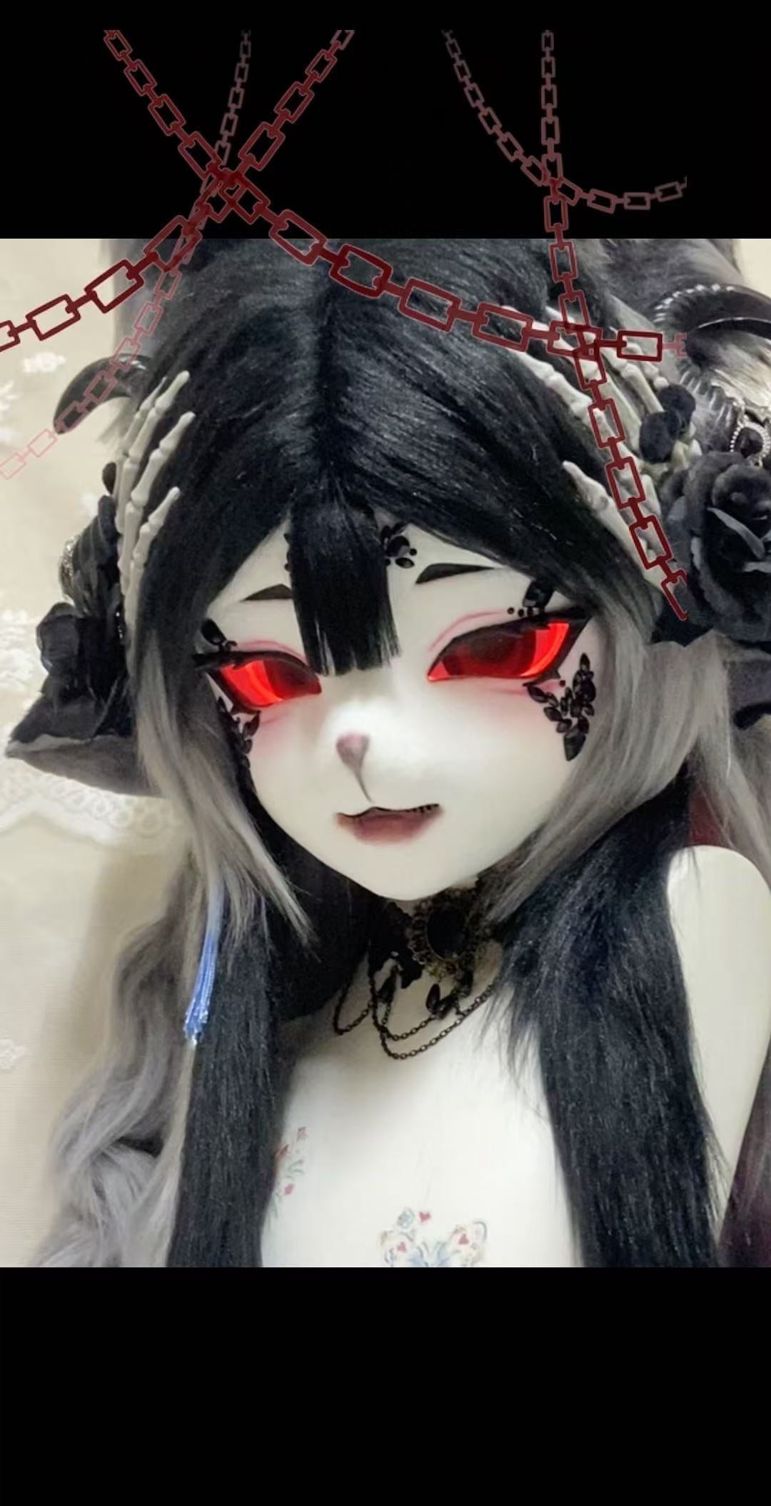 Skeleton Goat Kig Fursuits Stock (Glowing Eyes) – Meow Fursuits