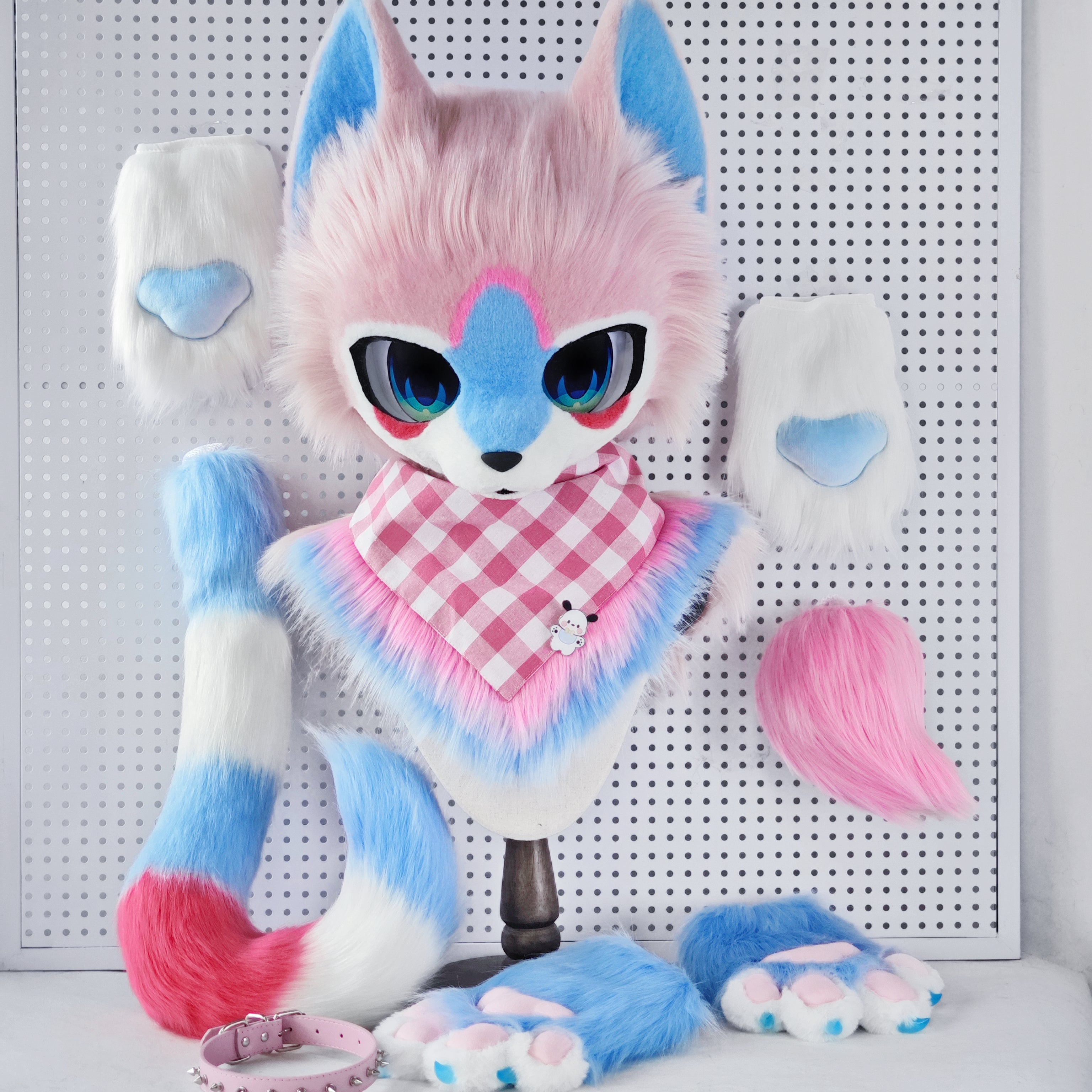 Pink Kitten Kemono Fursuit with Handpaws & Tail – Meow Fursuits