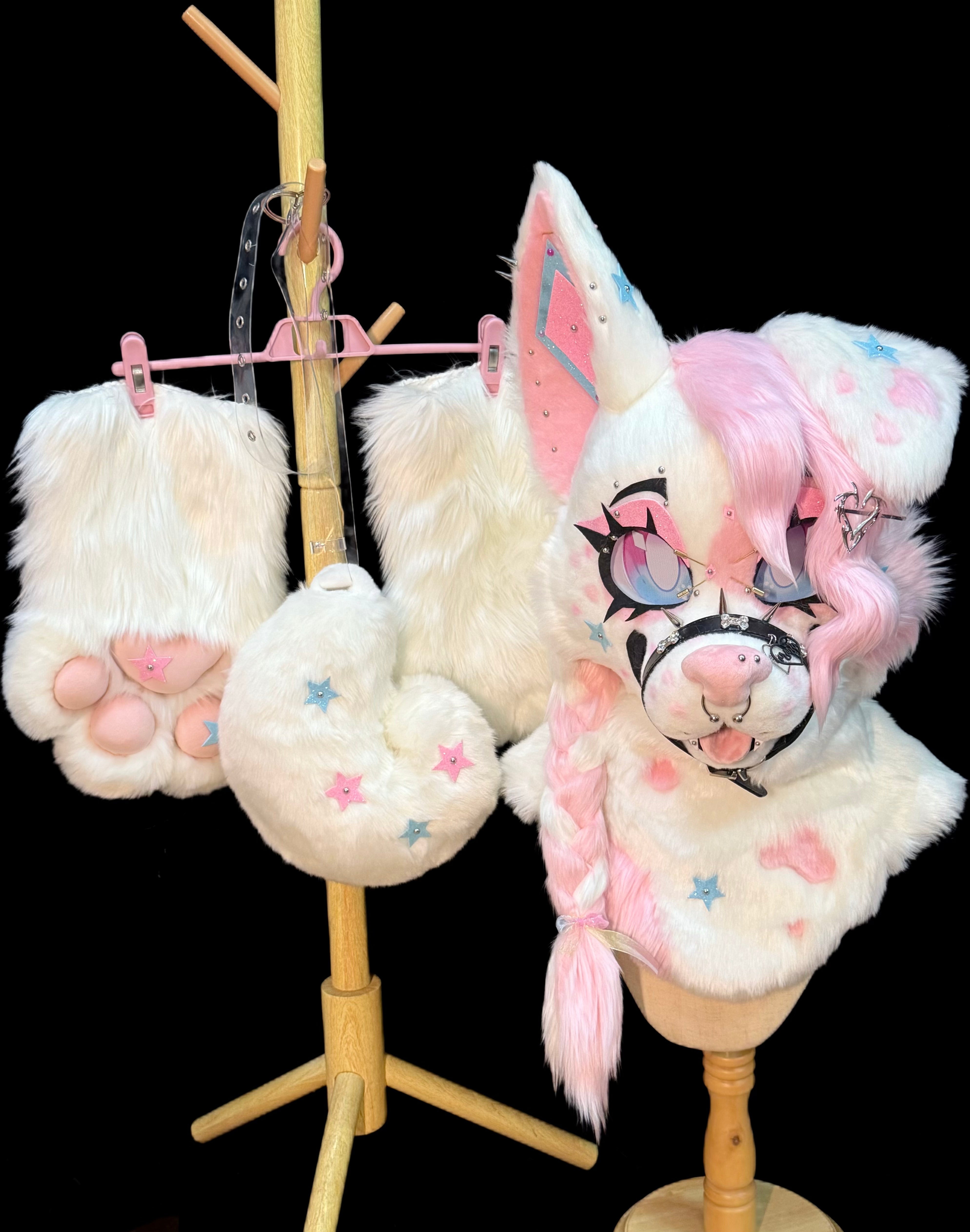 Pink Fox Toony Head Fursuit (Gift Handpaws+Tail) – Meow Fursuits