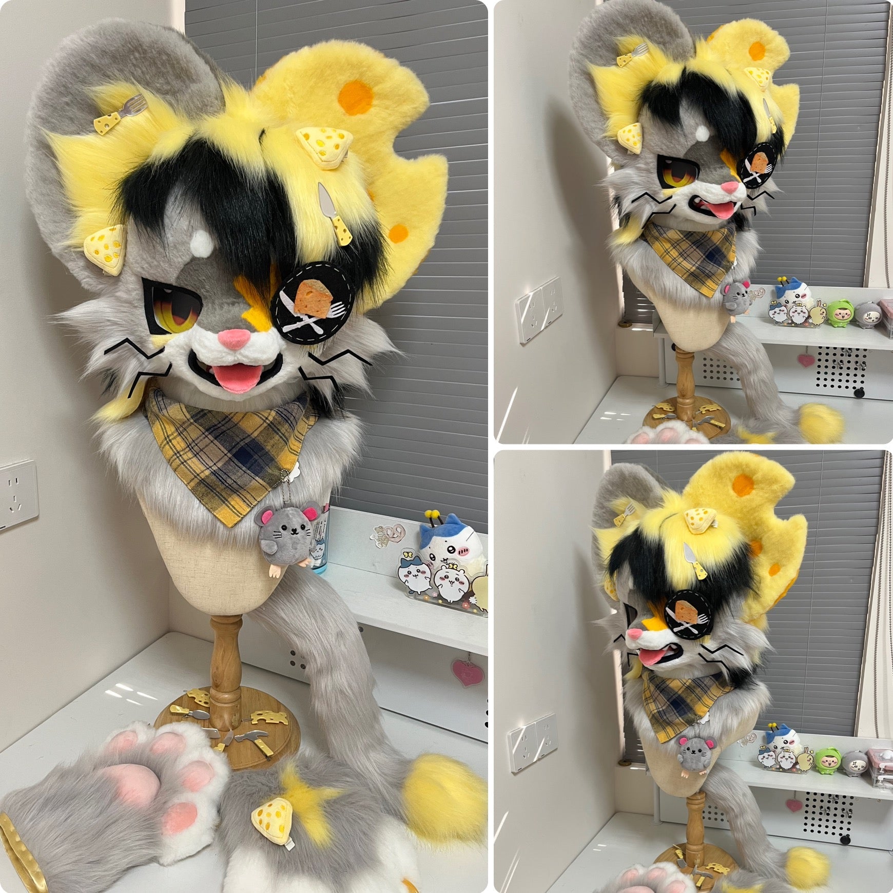 Cheese Pirate Mouse Kemono Head Fursuit (Gift Handpaws+Tail) – Meow ...