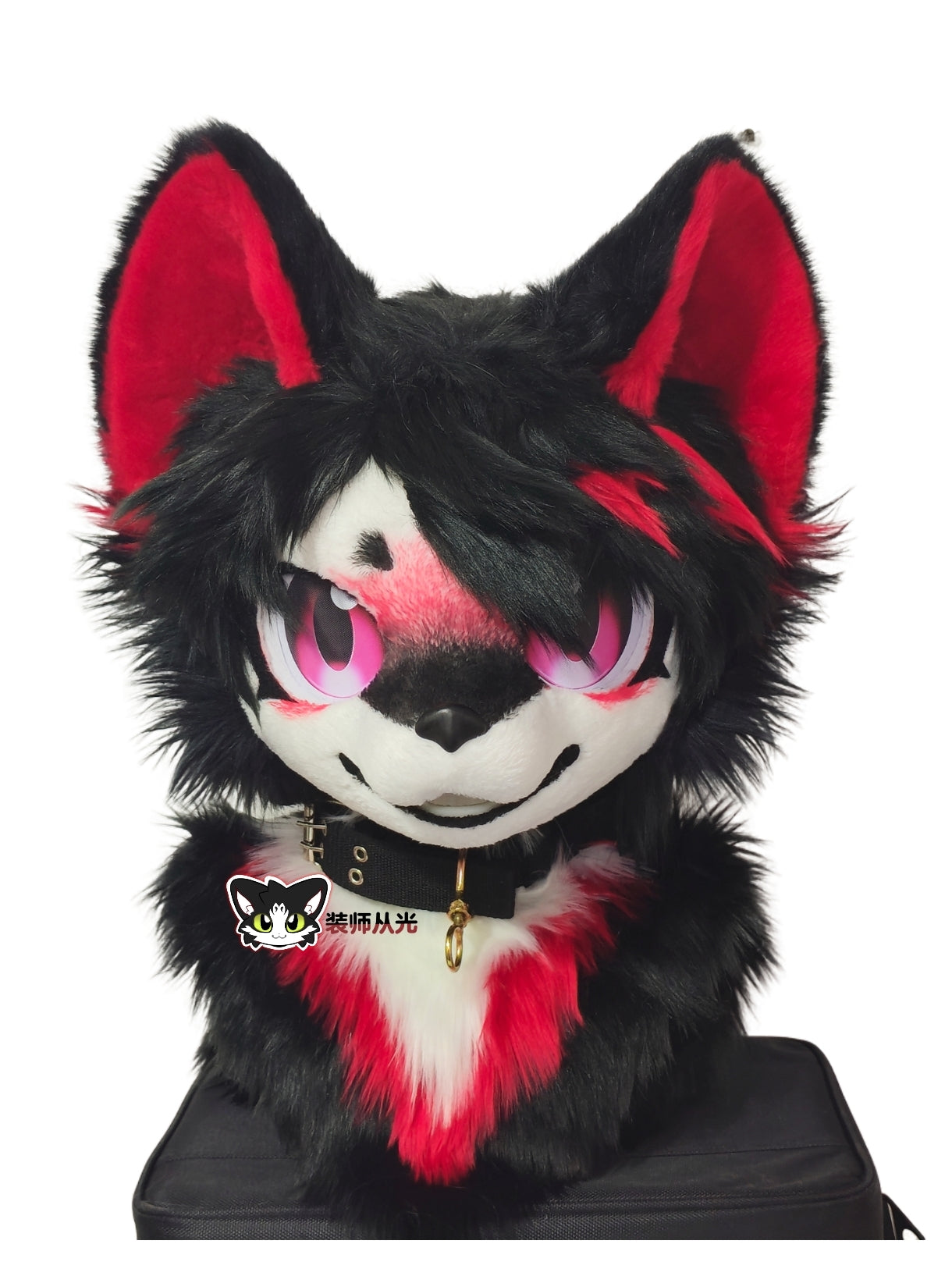 Black Red Wolf Kemono Head Fursuit – Meow Fursuits